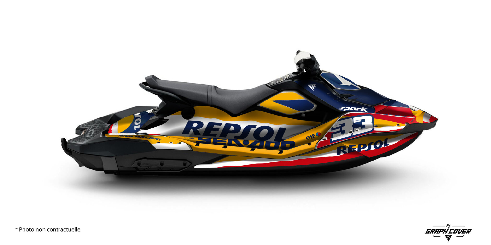 SEADOO SPARK GP RACING - Graphcover - Fabricant Français de kits déco ...